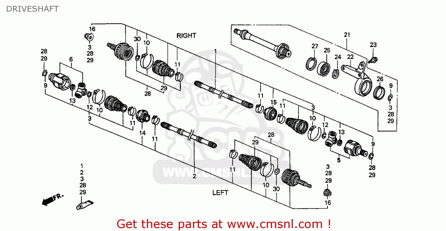 44017S01000: Boot Set,inboard Honda - buy the 44017-S01-000 at CMSNL