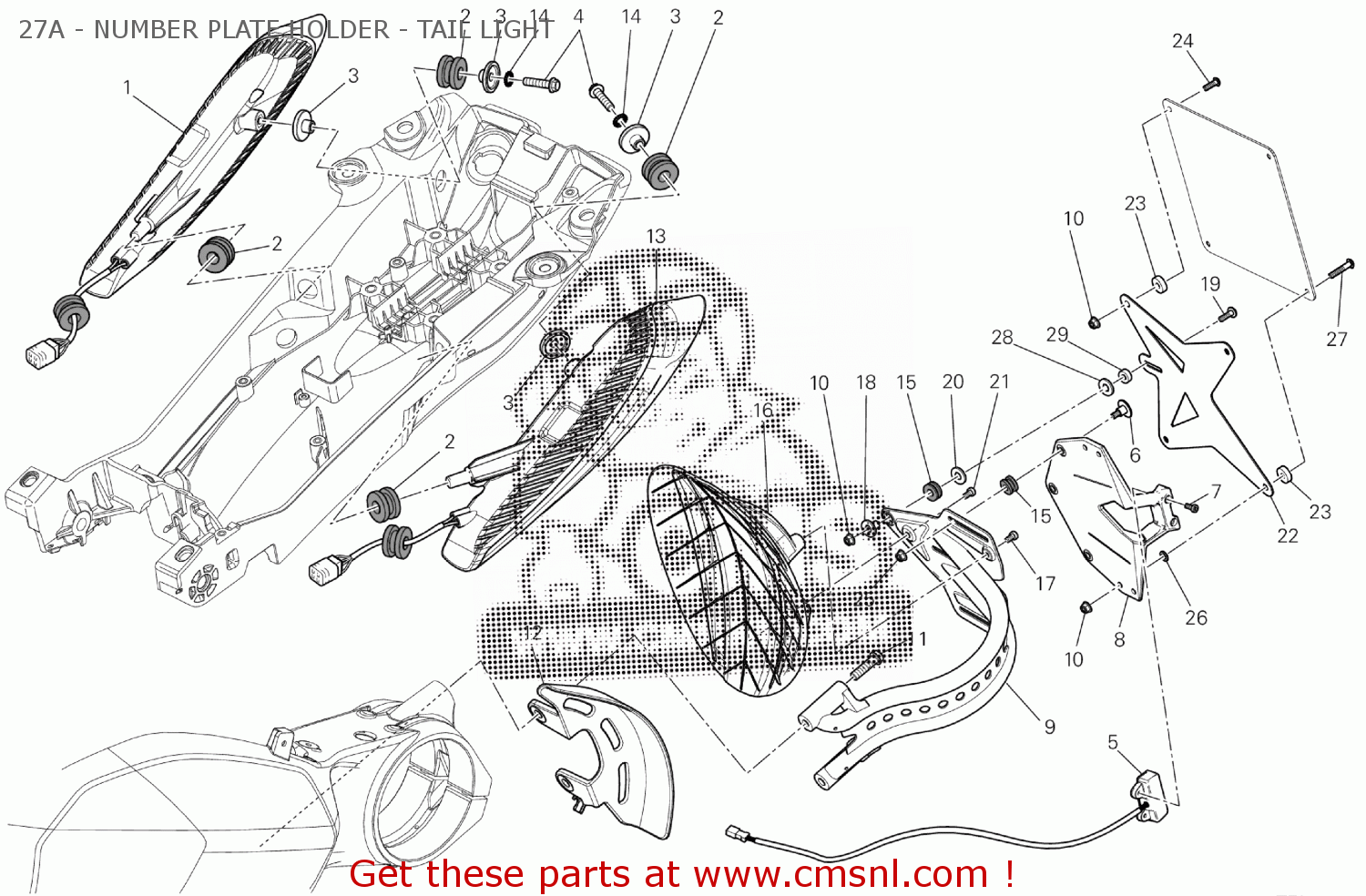 Ducati DIAVEL 2016 MY16 (DIAVEL CARBON FL) D170-00016 27A - NUMBER ...