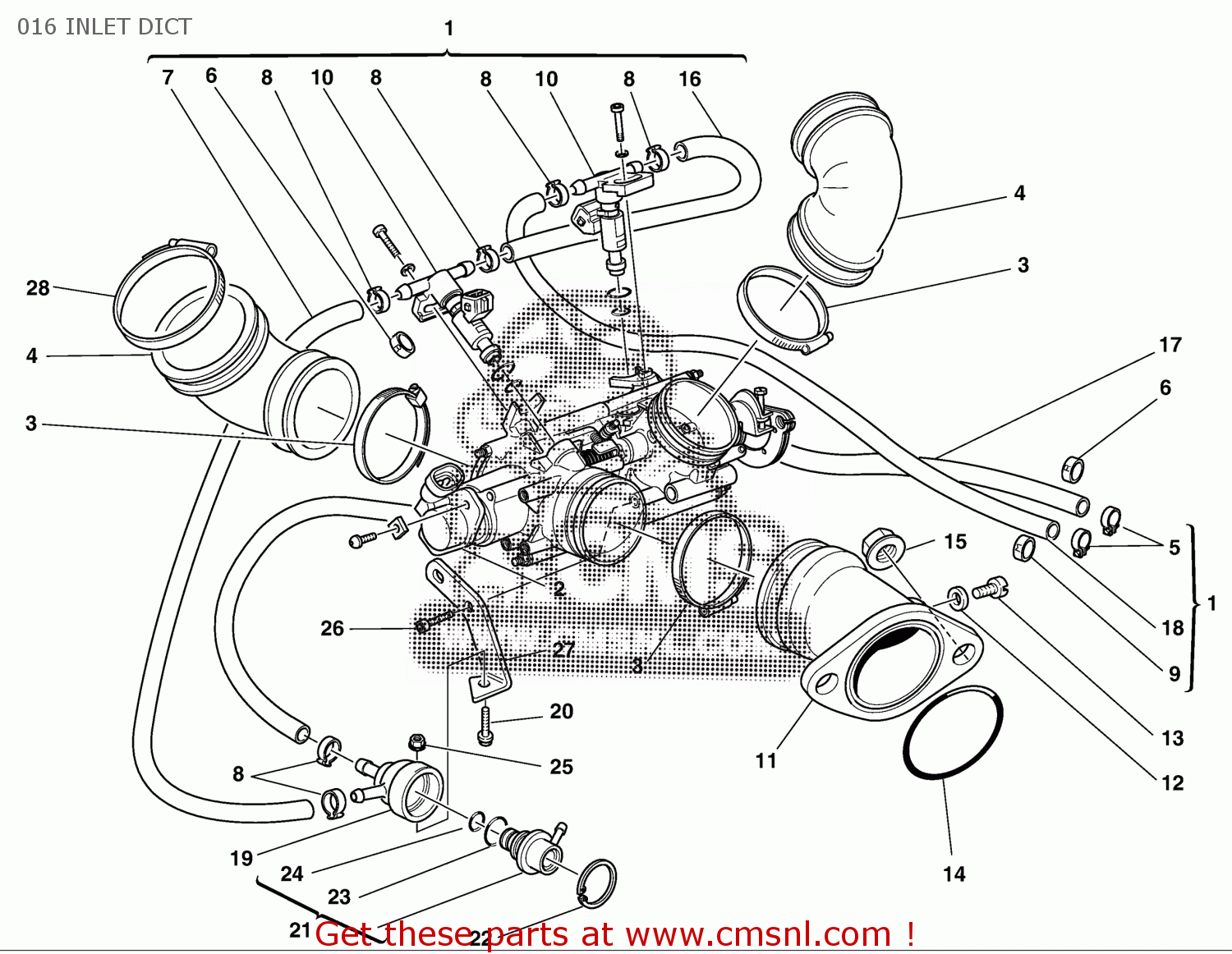 Ducati M750 2002 EU (MONSTER 750) 9151-0981C 016 INLET DICT - buy ...