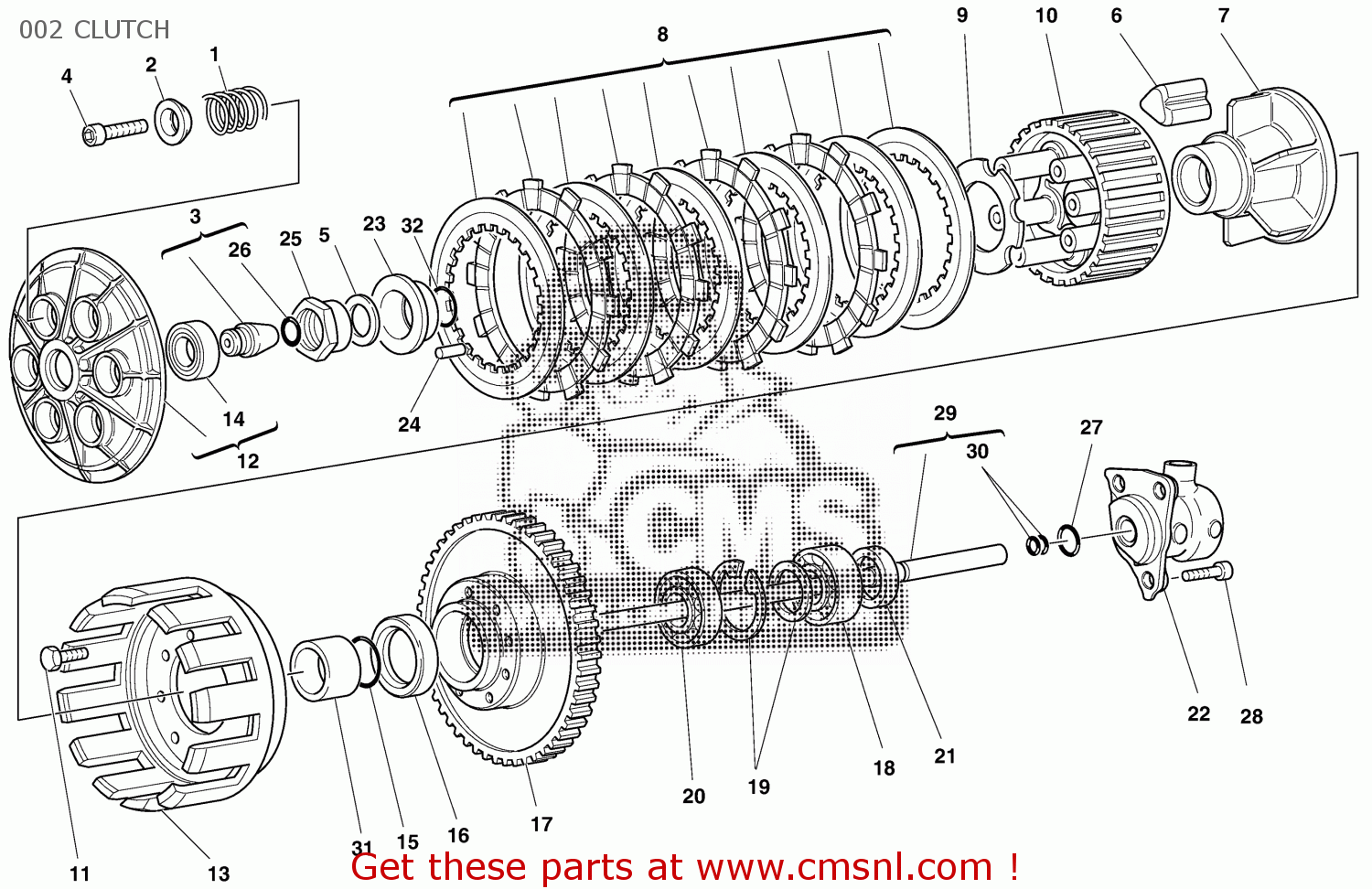 Ducati MS4 2002 EU (MONSTER S4) 9151-1171B parts lists and schematics