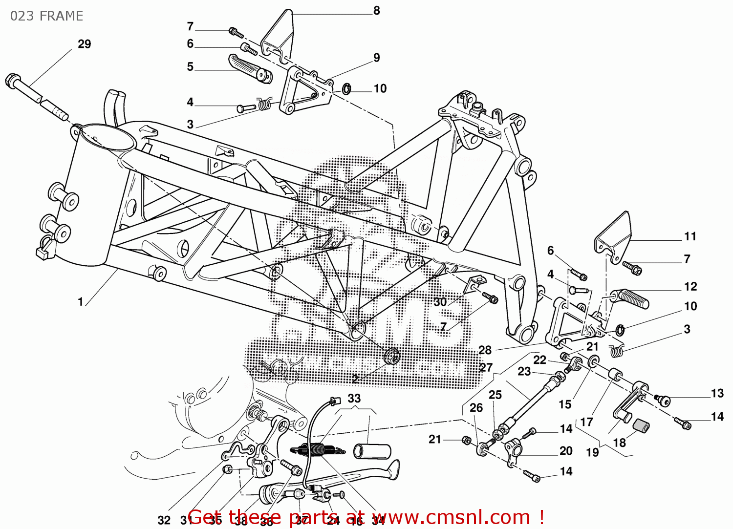 Ducati SBK996 BIPOSTO 2001 EU (SUPERBIKE 996) 9151-0811C 023 FRAME ...