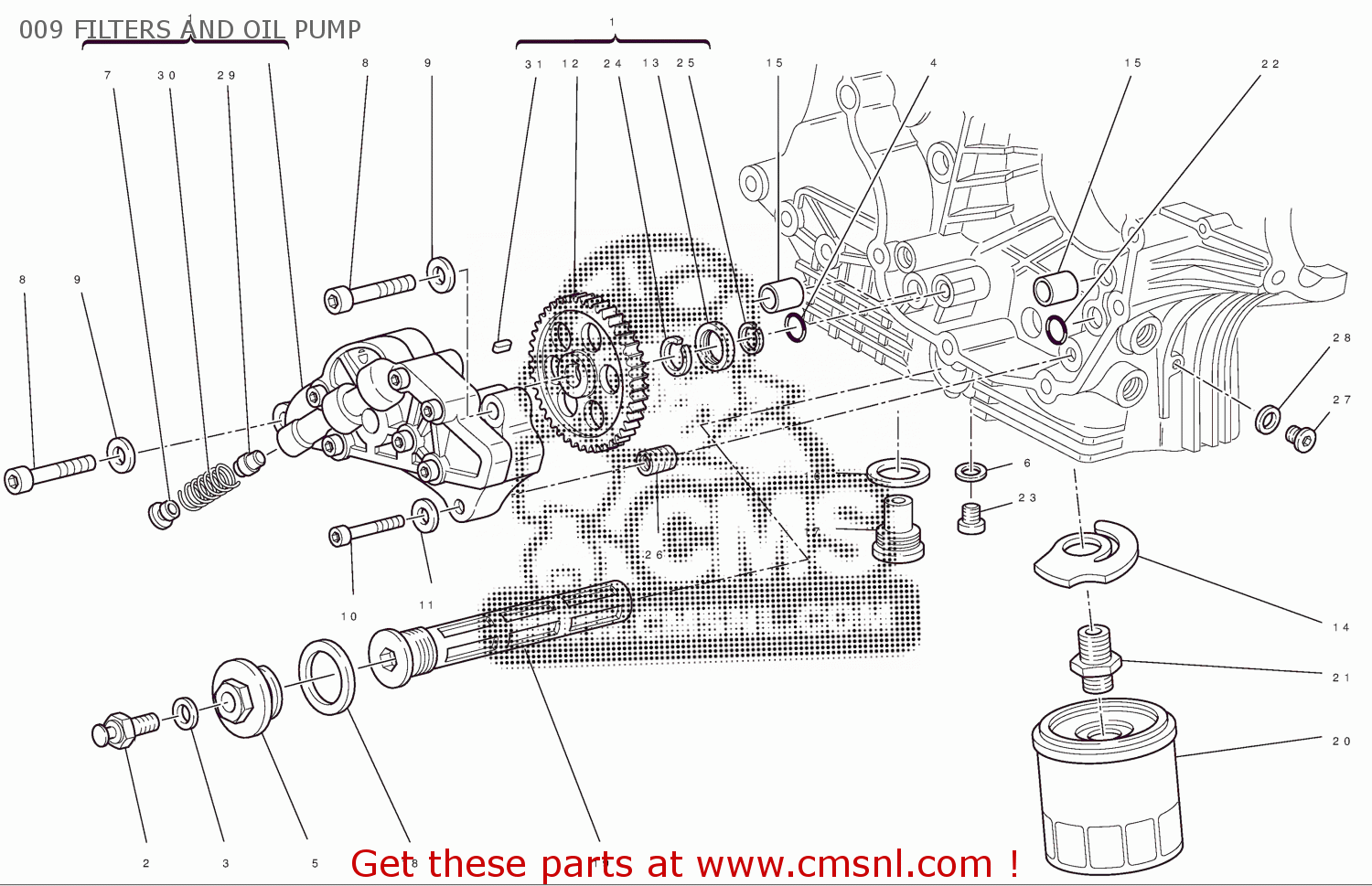 Ducati SCGT1000 2010 USA (SPORTCLASSIC GT 1000) 9151-2981B 009 FILTERS ...