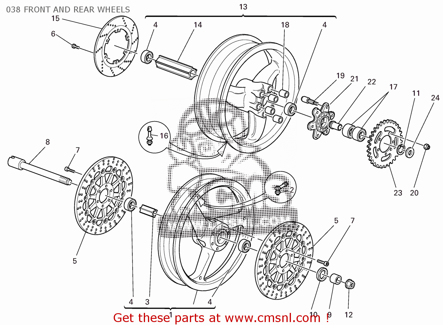 Ducati STST3 2006 USA (SPORTTOURING ST3) 9151-2022C 038 FRONT AND REAR ...