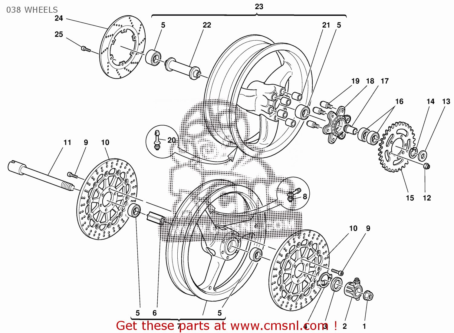 Ducati STST4 2001 EU (SPORTTOURING ST4) 9151-0621C 038 WHEELS - buy ...