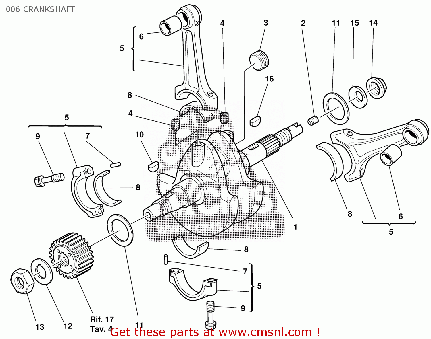 Ducati STST4 2001 USA (SPORTTOURING ST4) 9151-0631C 006 CRANKSHAFT ...