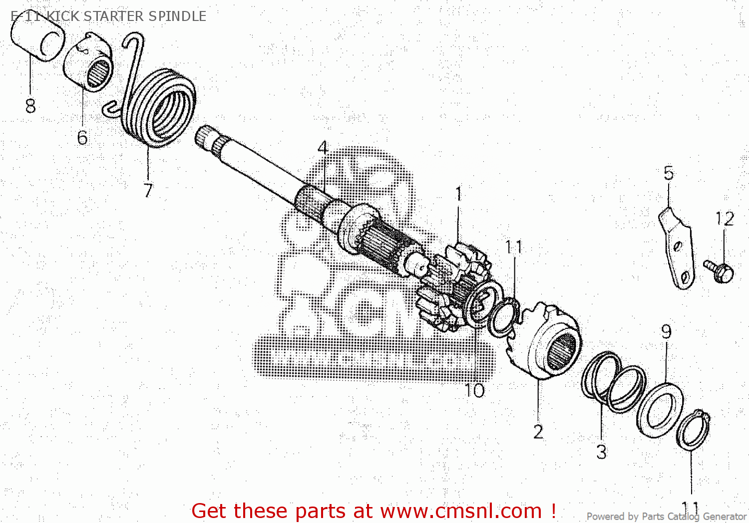 28251KW7900: Spindle,kick Star Honda - buy the 28251-KW7-900 at CMSNL