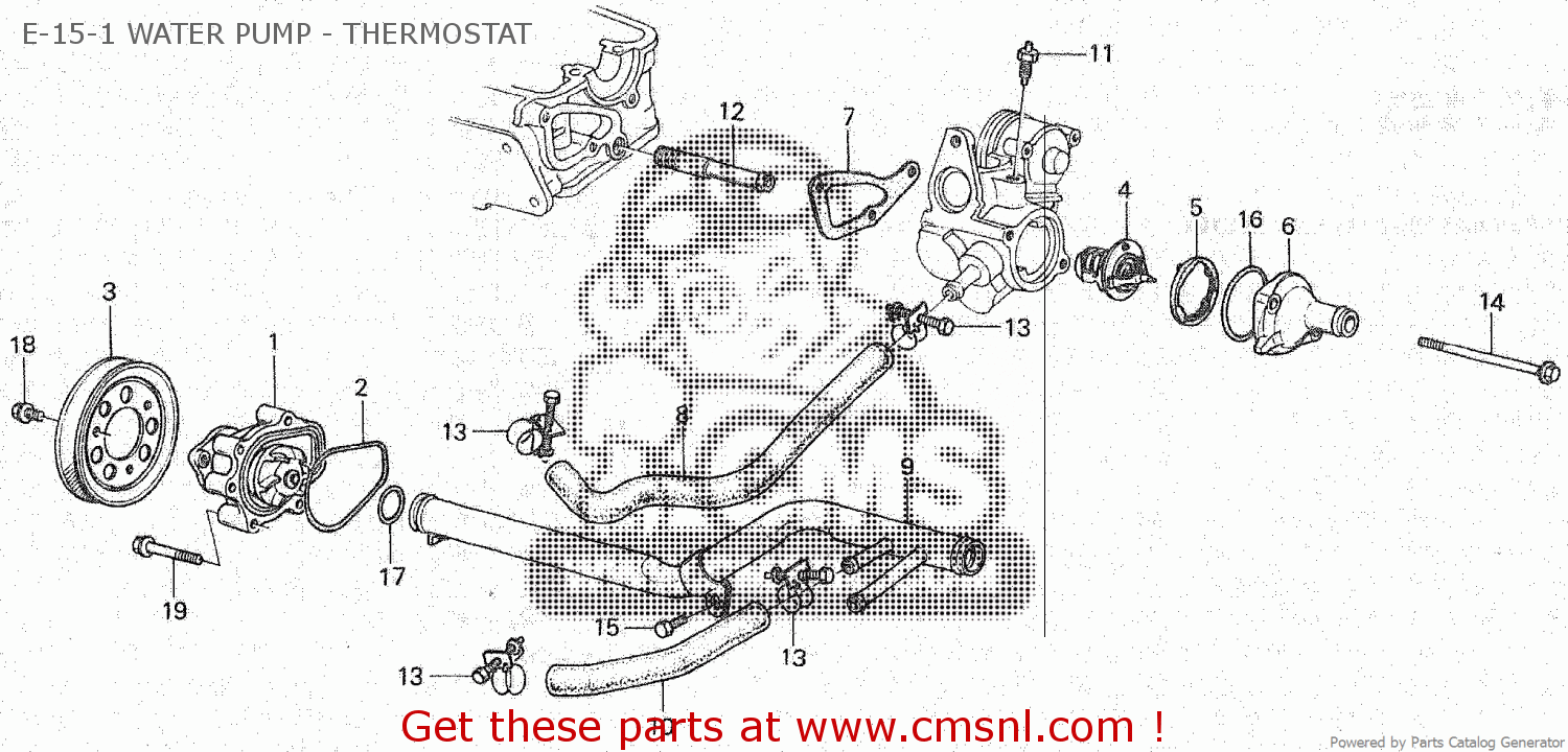 19200PC1000: Pump Comp Water Honda - buy the 19200-PC1-000 at CMSNL