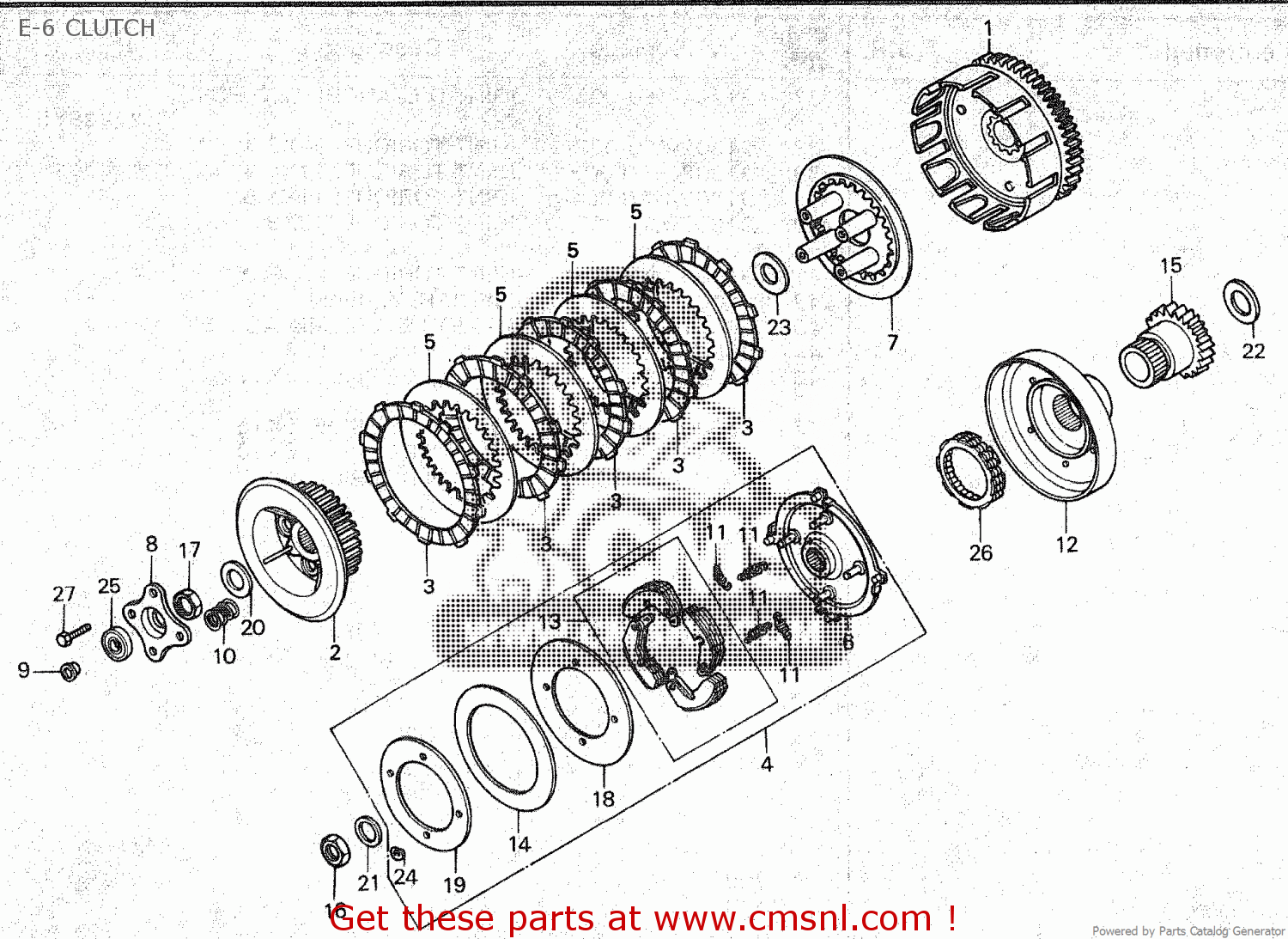 PLATE COMP., DRIVE for TRX250 1985 (F) - order at CMSNL