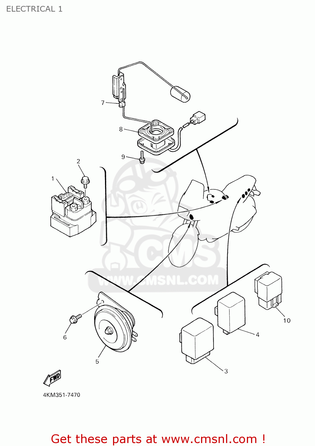 4KM8575201: Sender Unit Assy, Fuel Meter Yamaha - buy the 4KM-85752-01 ...