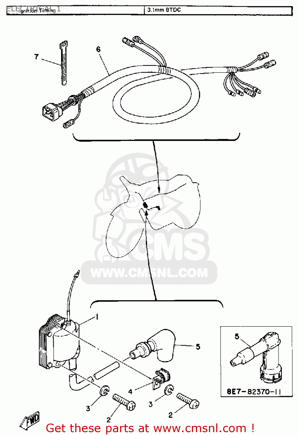 3R88259000: Wire Harness Asy Yamaha - buy the 3R8-82590-00 at CMSNL