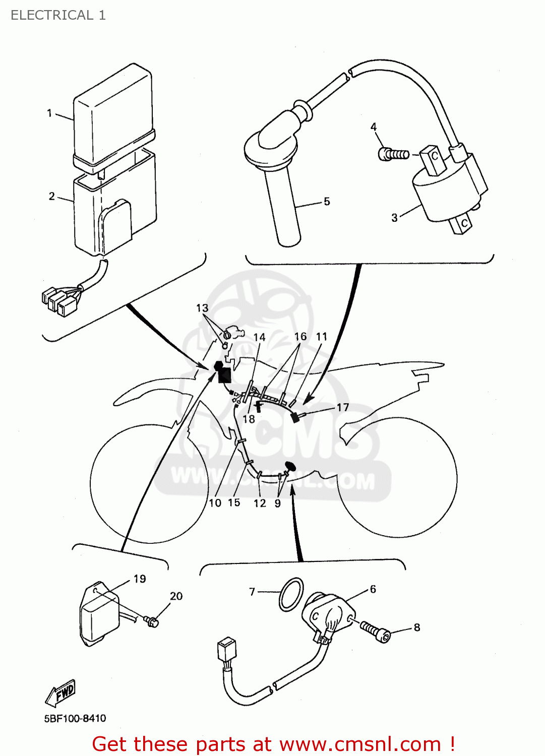 5BF8554000: Cdi Unit Assembly Yamaha - buy the 5BF-85540-00-00 at CMSNL