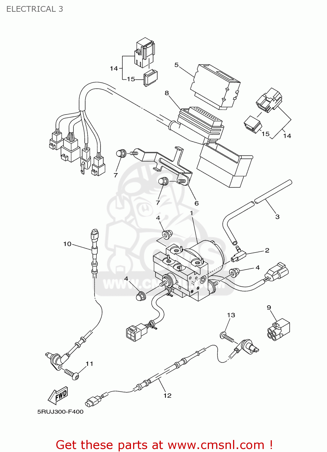 5RU8594000: Electronic Control Unit Assy Yamaha - buy the 5RU-85940-00 ...