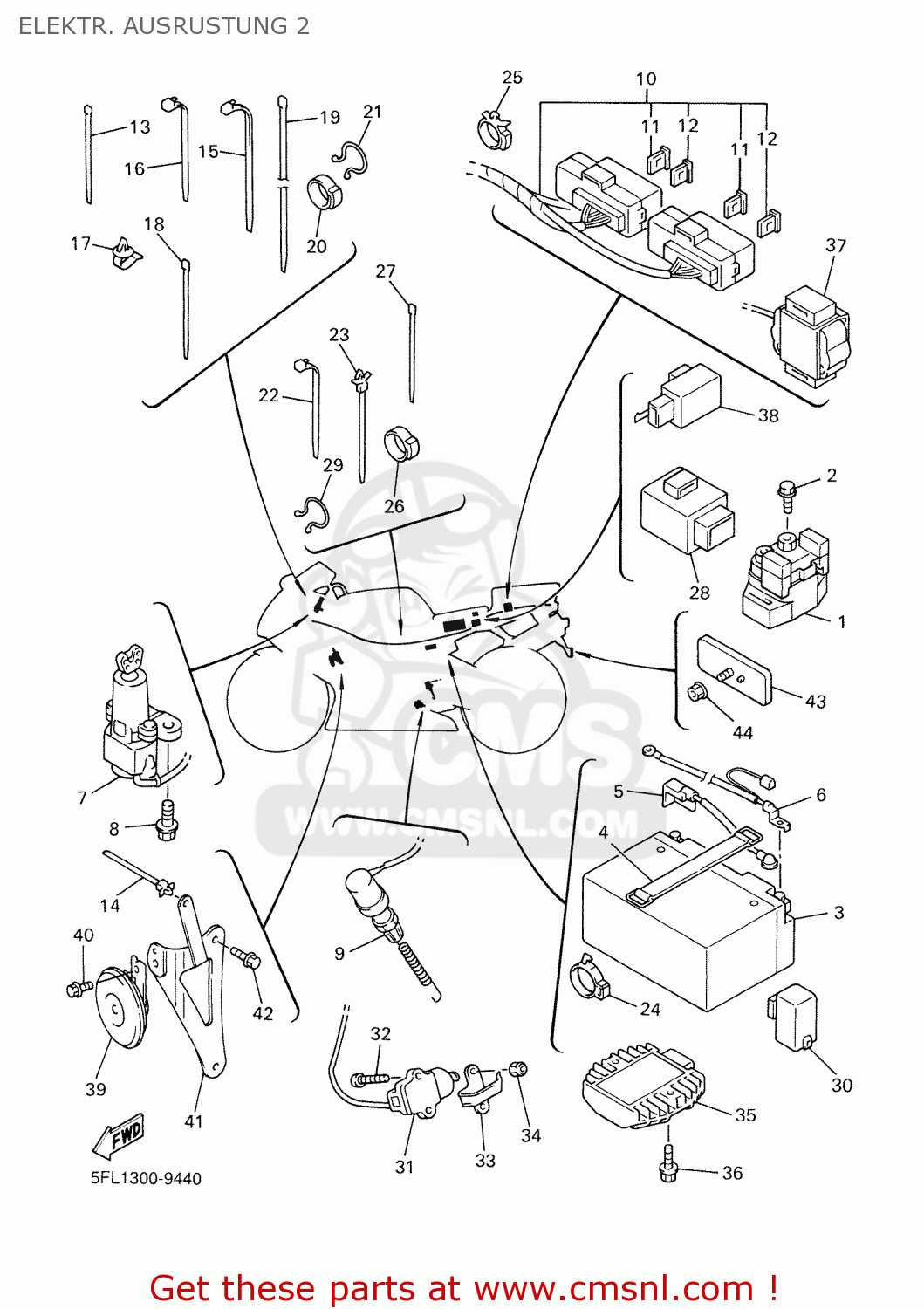 5FL8259000: Wire Harness Assy Yamaha - buy the 5FL-82590-00 at CMSNL