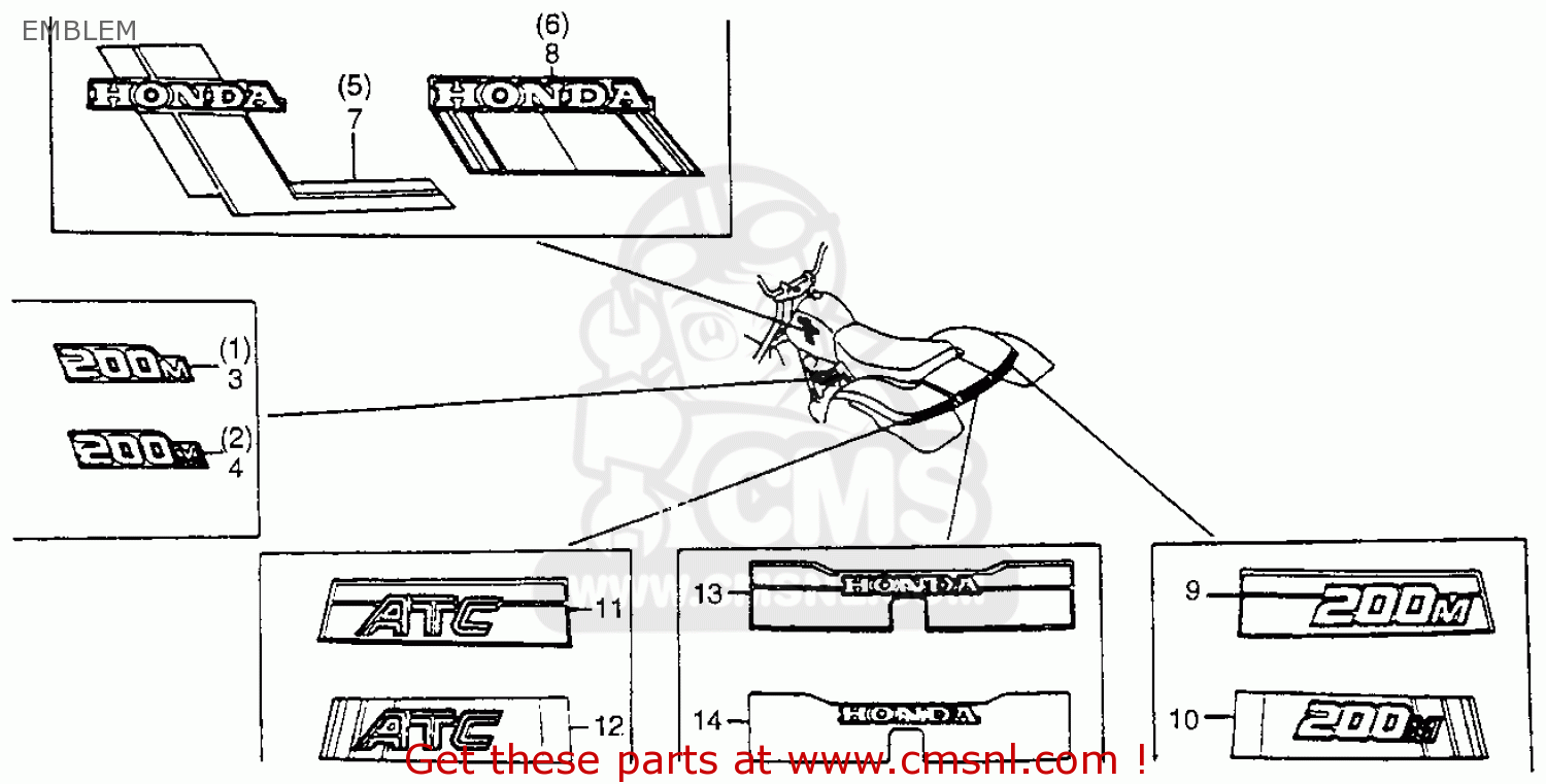 87123VM3000: Emblem, R. Fuel Tank Honda - buy the 87123-VM3-000 at CMSNL