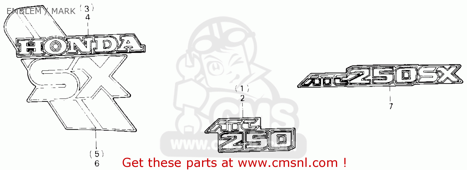 87123HA6680: Emblem, R. Fuel Tank Honda - buy the 87123-HA6-680 at CMSNL