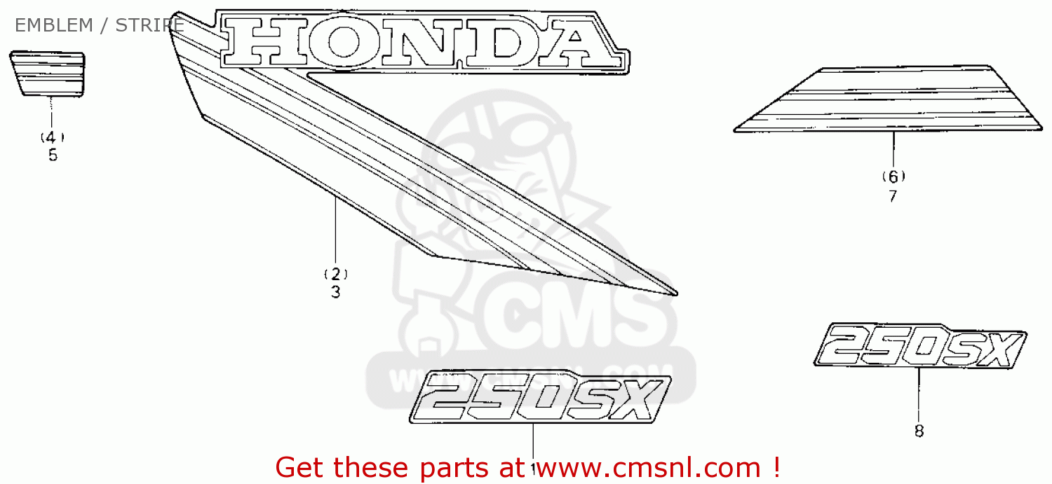 87123HA6000: Emblem,fuel Tank Honda - buy the 87123-HA6-000 at CMSNL