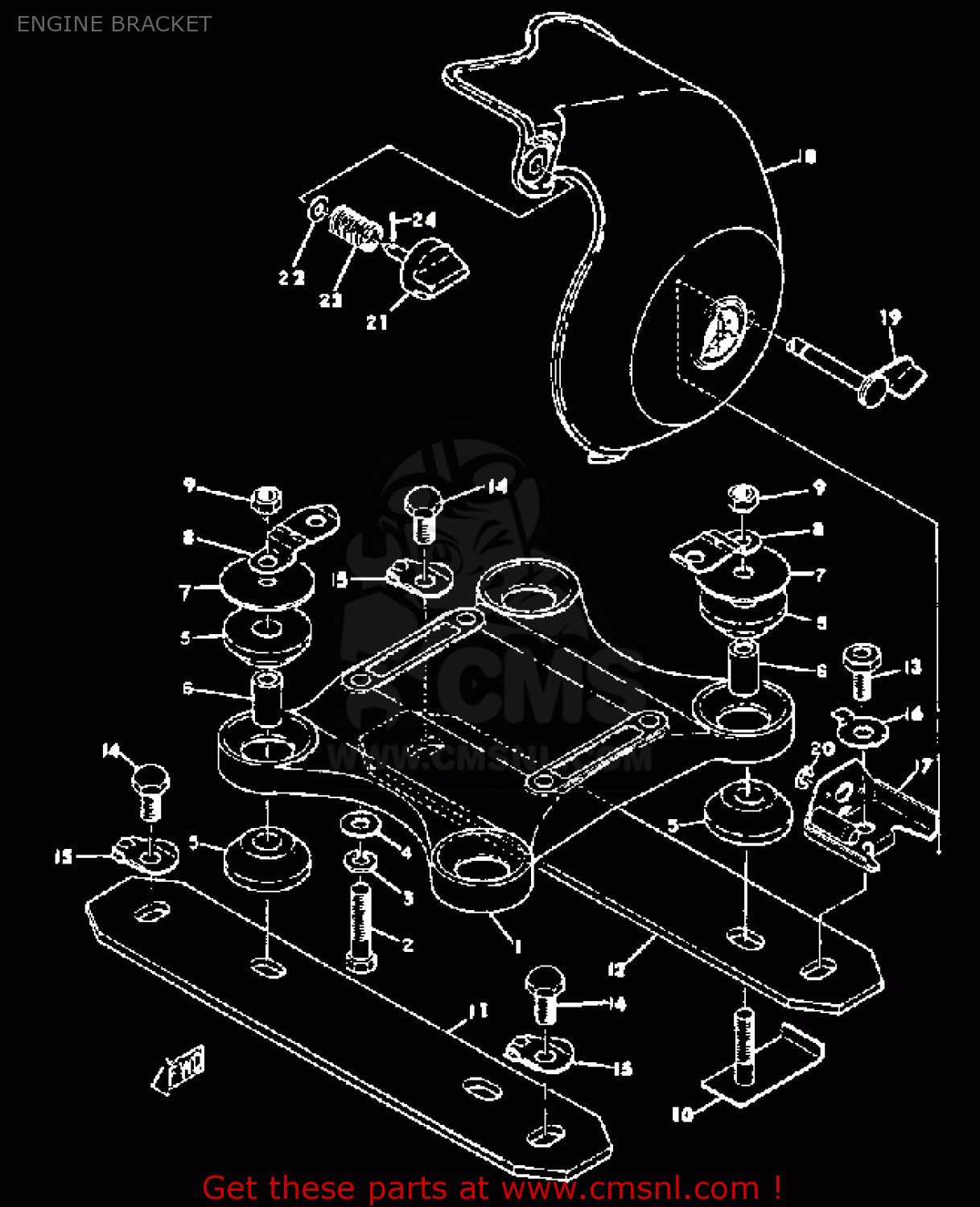 8212141900: Bracket,engine 2 Yamaha - buy the 821-21419-00 at CMSNL