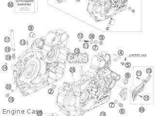 ENGINE CASE WITH BEARING CPL. for 525 XC ATV Europe 2008 - order at CMSNL
