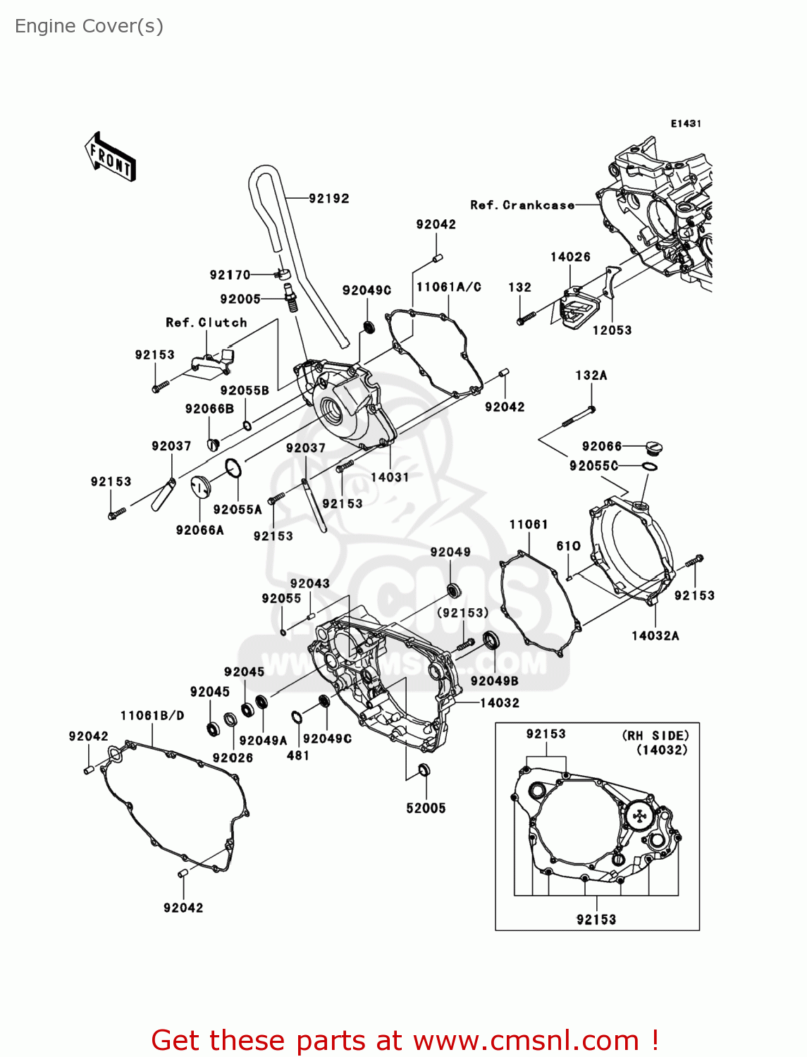 110610453: Gasket,clutch Cover (nas) Kawasaki - buy the 11061-0453 at CMSNL