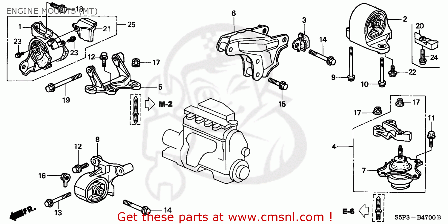50820S5A013: Mtg Rub Assy,eng Honda - buy the 50820-S5A-013 at CMSNL