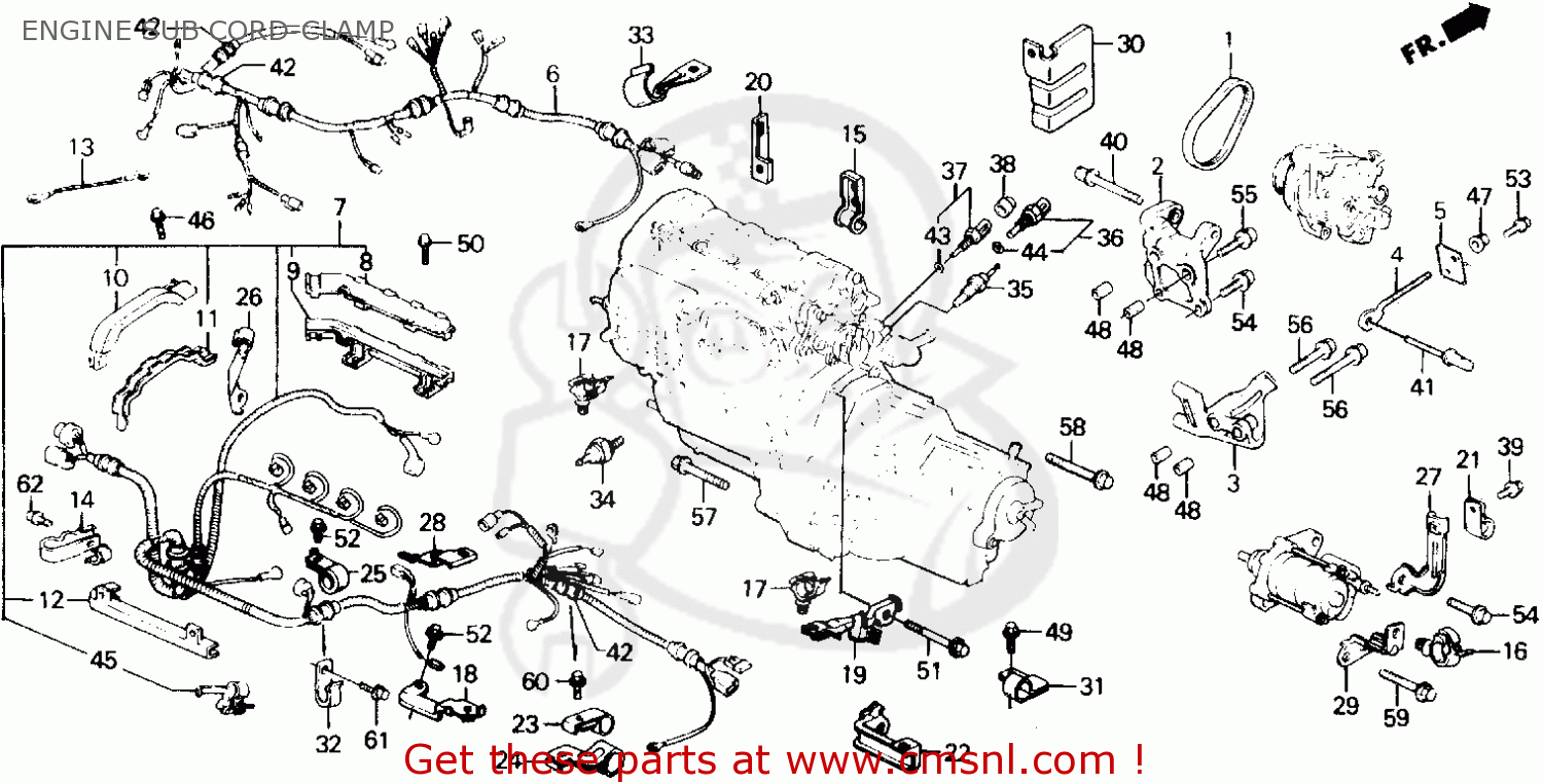 32110PK2662: Sub-wire, Engine Honda - buy the 32110-PK2-662 at CMSNL