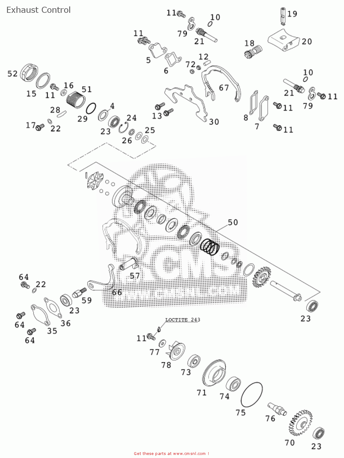 CONTROL SHAFT M 6 WS=10 '98 for 125 SXS Europe 2002 - order at CMSNL