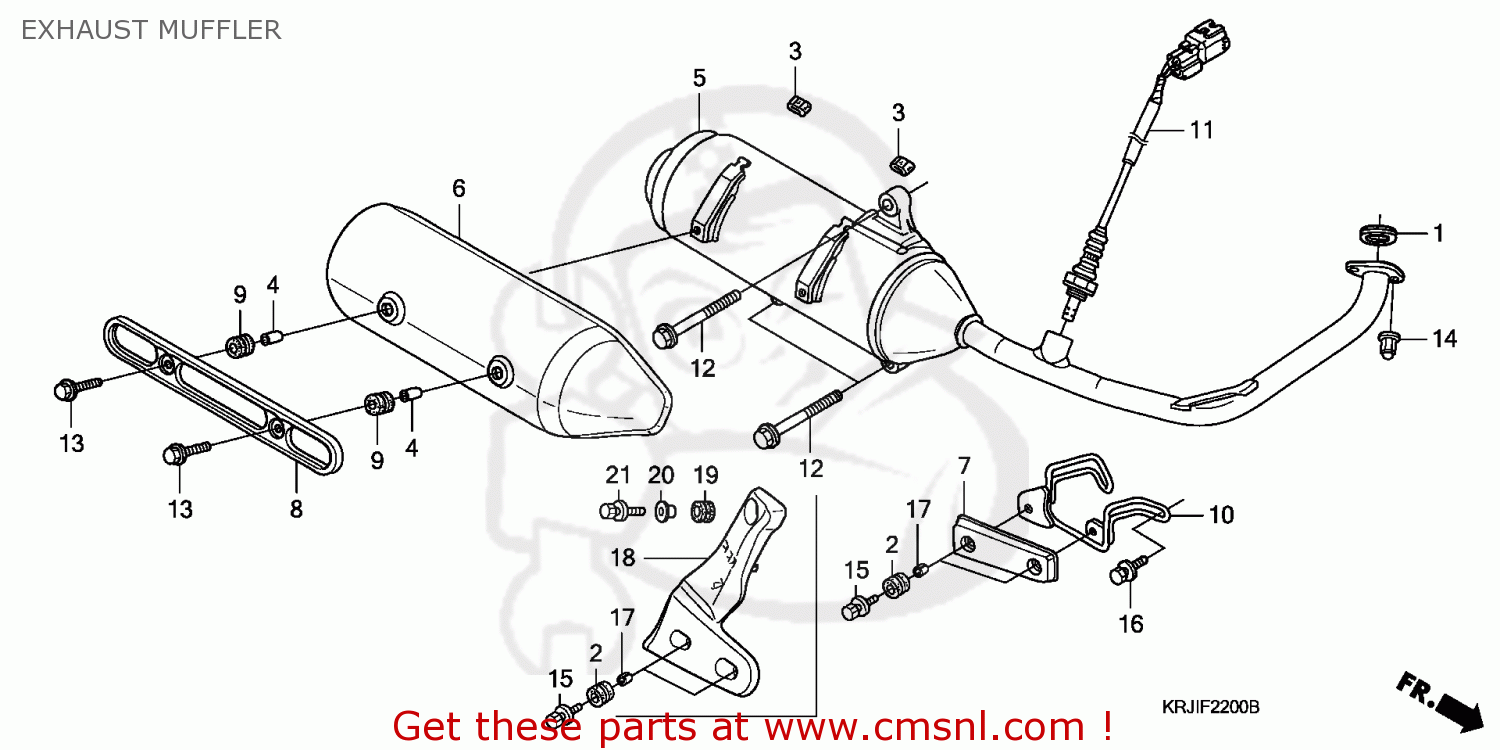 18300KRJ790: Muffler Comp,exh Honda - buy the 18300-KRJ-790 at CMSNL