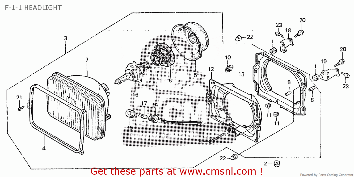 33100MB6611: Light Assy Head Honda - buy the 33100-MB6-611 at CMSNL