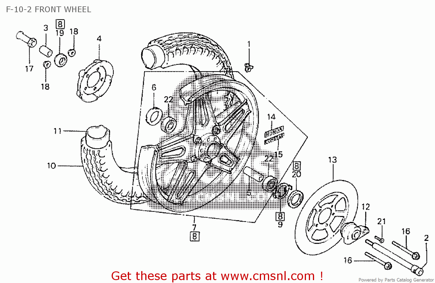 44600425013: Box Assy., Speedometer Gear Honda - buy the 44600-425-013 ...