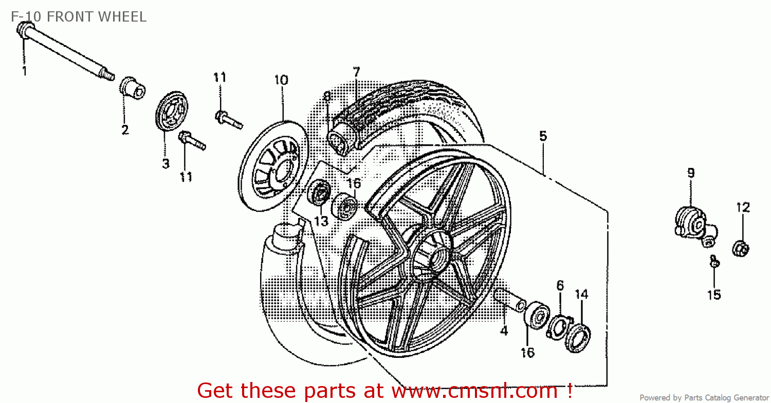 44650GE4305: Wheel Comp.,fr. Honda - buy the 44650-GE4-305 at CMSNL