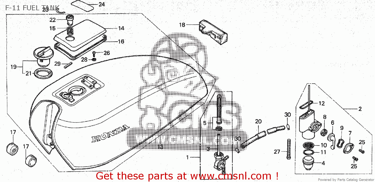 17500383611ZA: Tank,fuel*pb-52* Honda - buy the 17500-383-611ZA at CMSNL