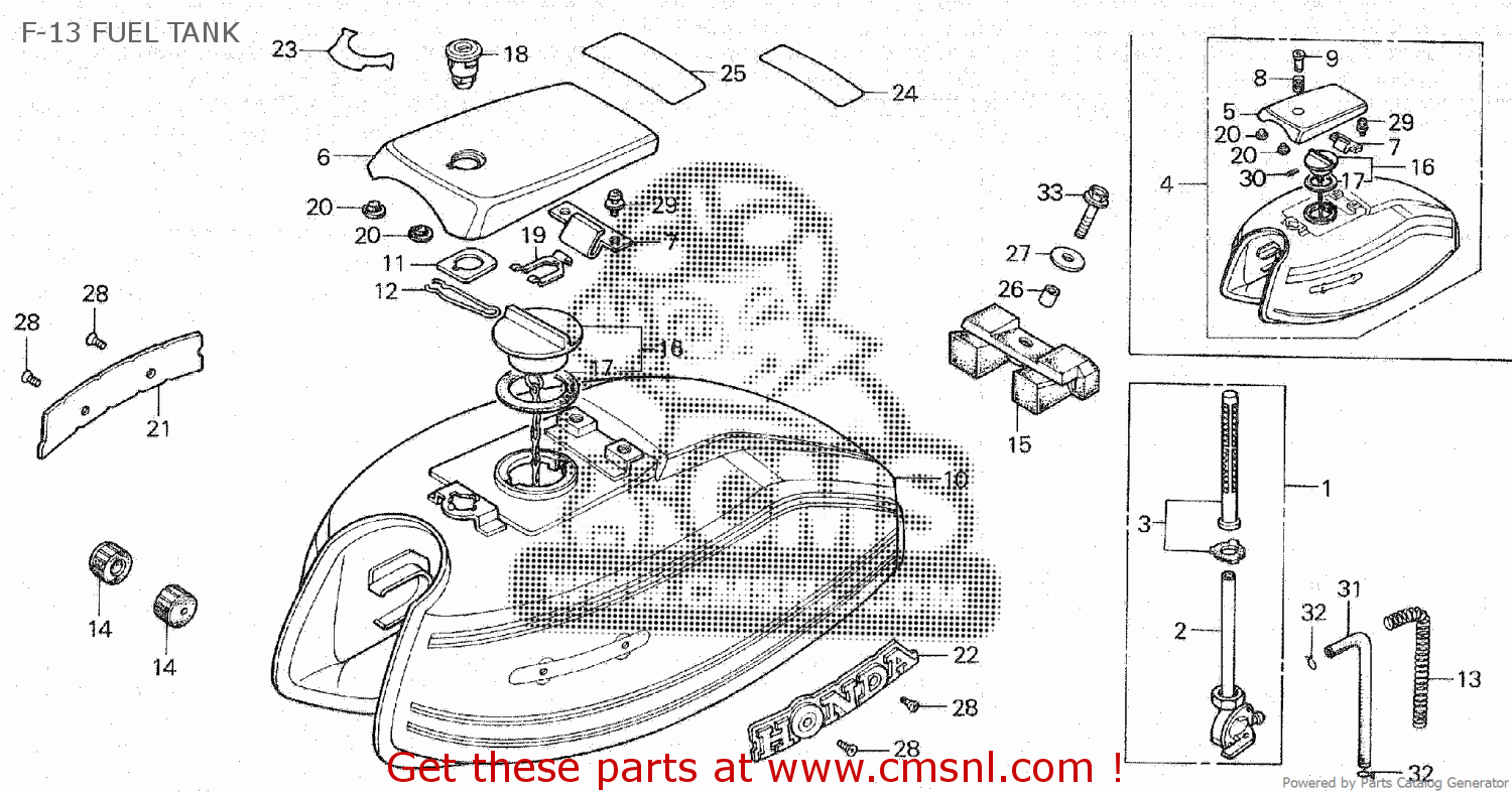 17520413770ZC: Tank Sub Assy., Fuel *r-6c-s* Honda - buy the 17520-413 ...