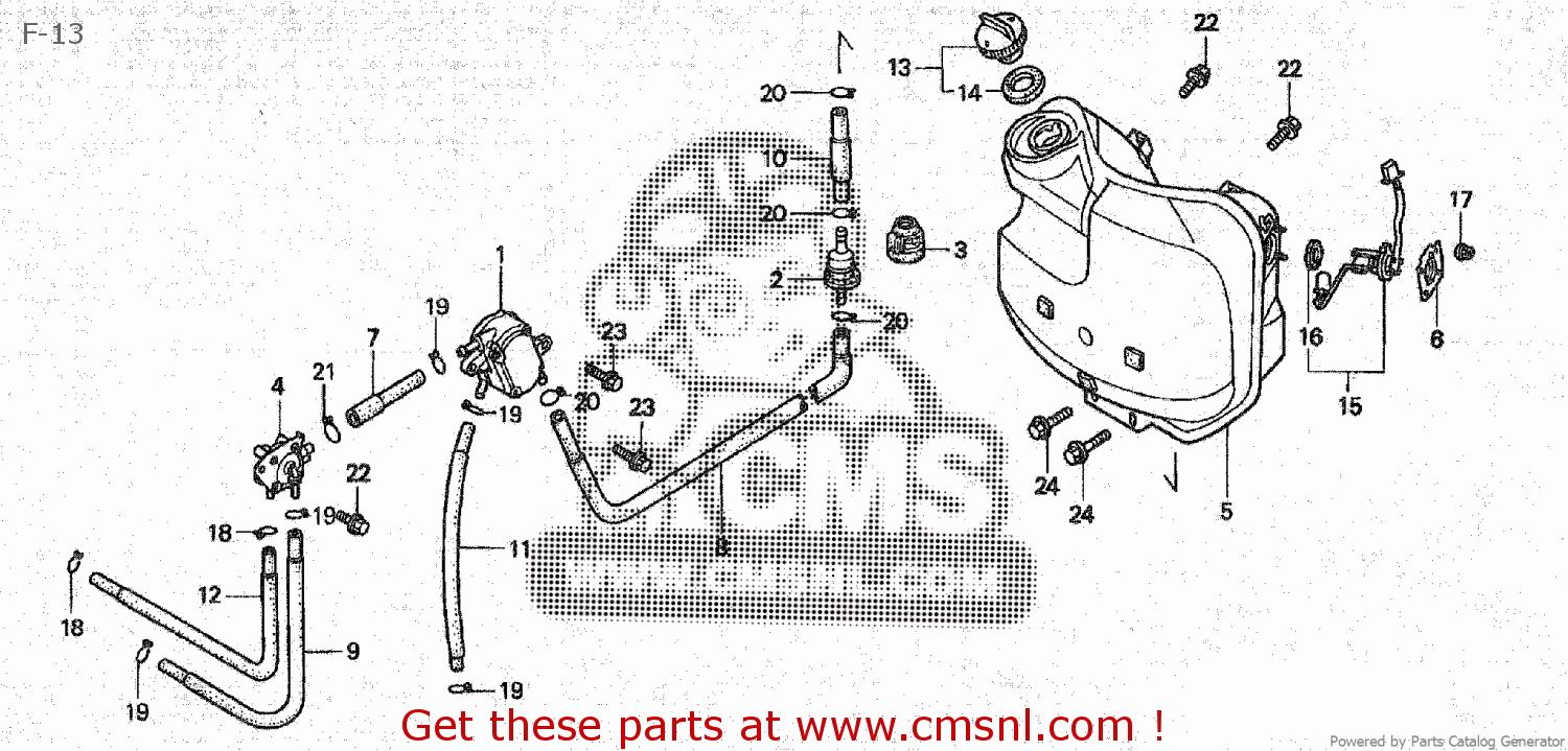 FUEL PUMP ASSY for SK50M DIO 1994 (R) JAPAN AF34-100/AF35-100 - order at CMSNL