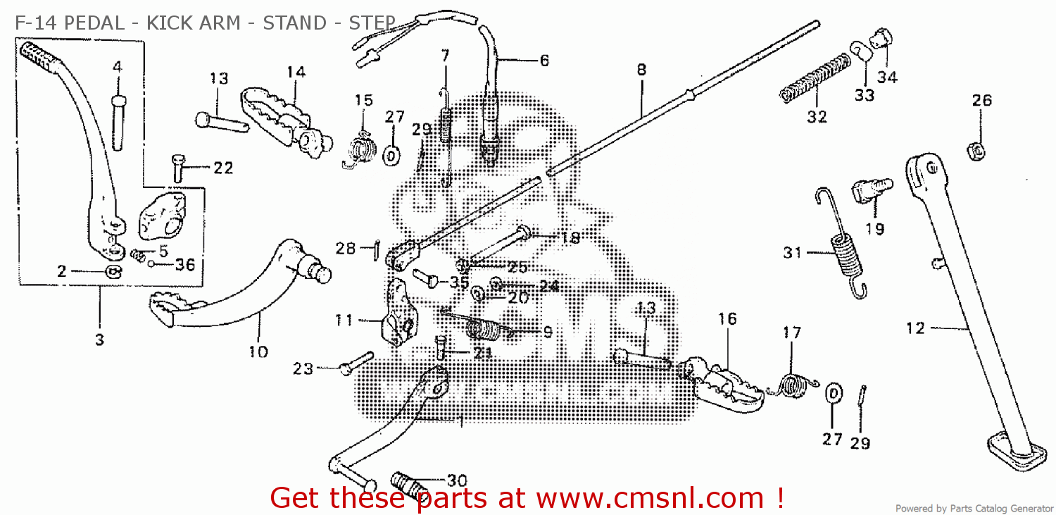 43451355620: Rod,rear Brake Honda - buy the 43451-355-620 at CMSNL