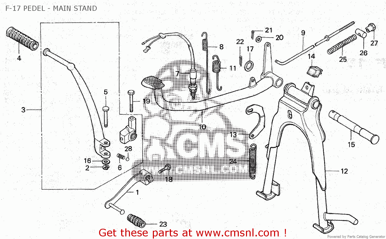 50500439680: Stand Comp., Main Honda - buy the 50500-439-680 at CMSNL