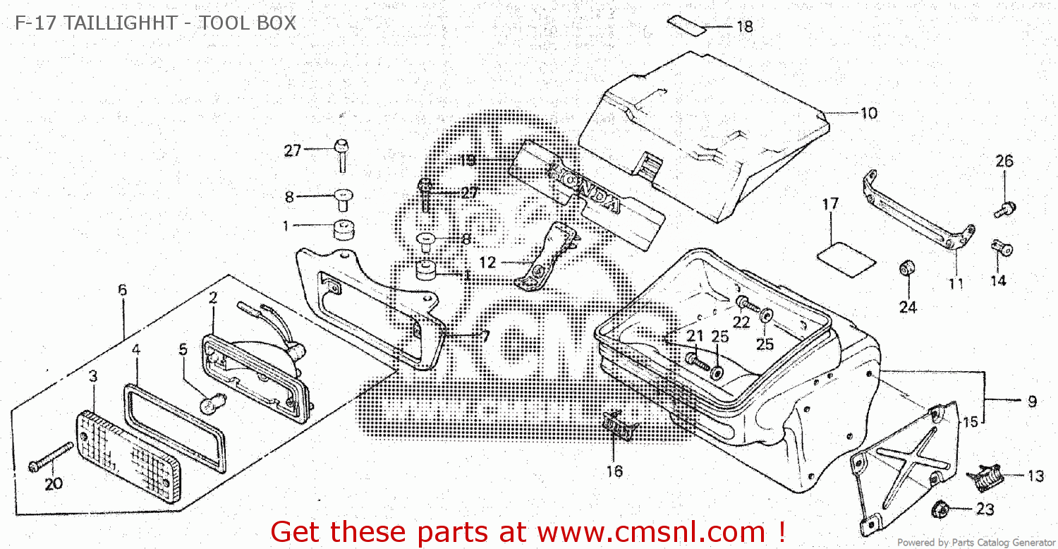 87527969680: Emblem, Tool Box Honda - buy the 87527-969-680 at CMSNL