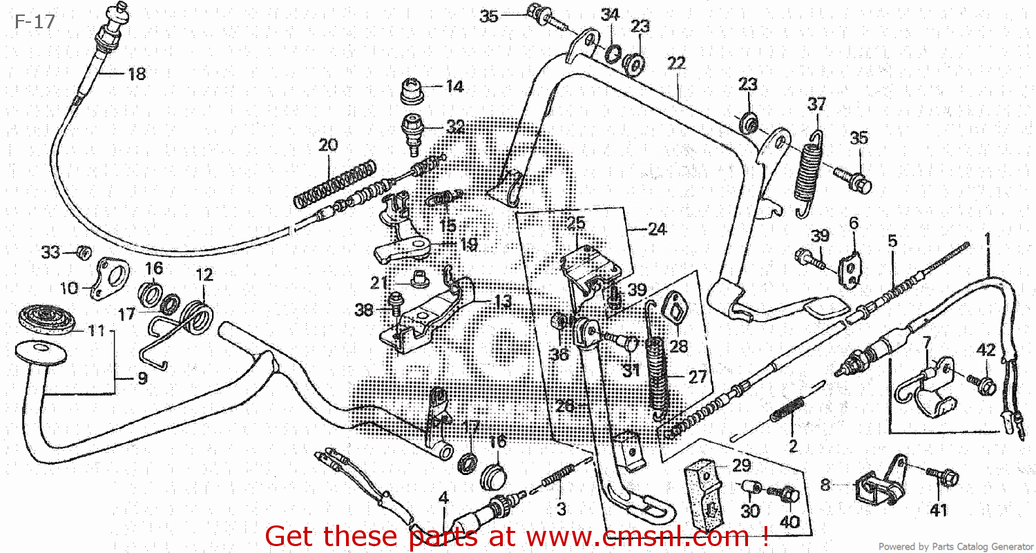 50500KJ9000: Stand Comp.,main Honda - buy the 50500-KJ9-000 at CMSNL