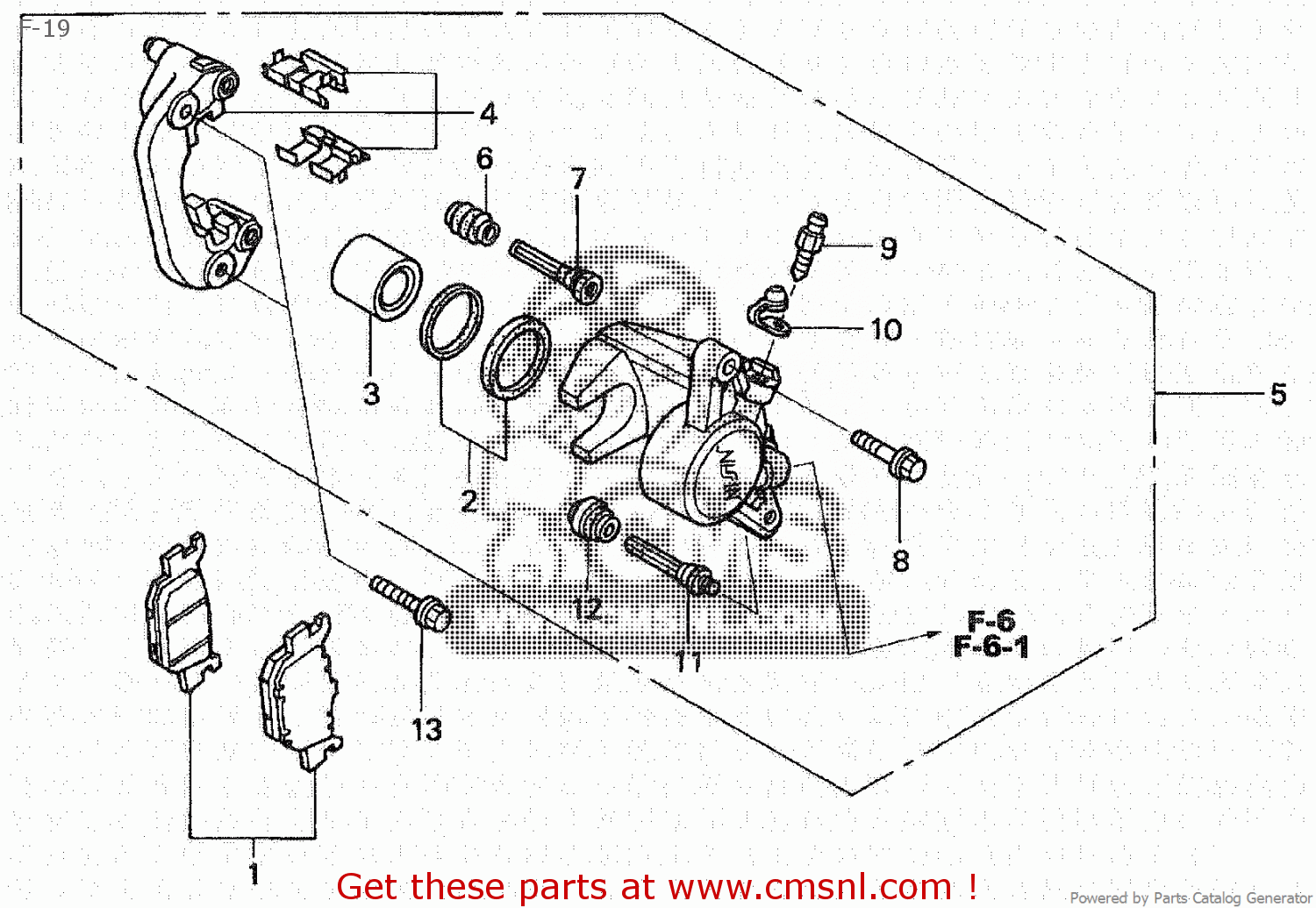 06435KSVJ01: Pad Set,rr Brake (nas) Honda - buy the 06435-KSV-J01 at CMSNL