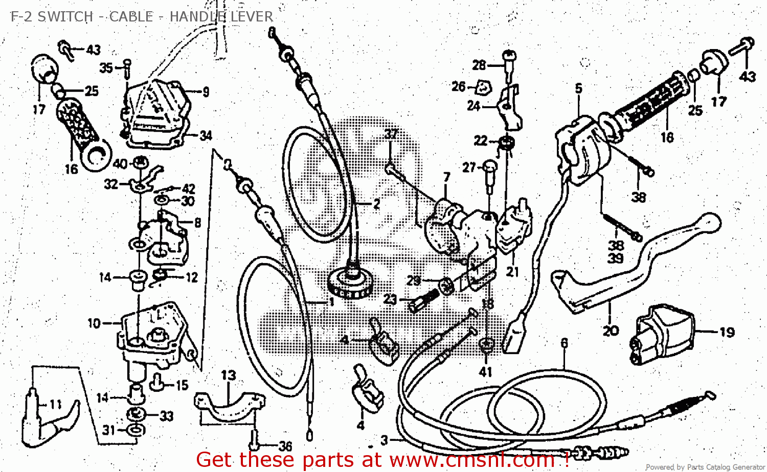 87574HA2620: Mark,r/brk.lever Honda - buy the 87574-HA2-620 at CMSNL