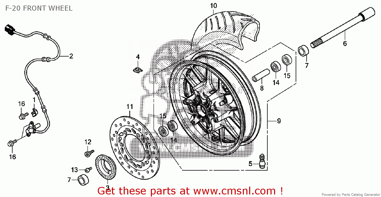 44650K04930ZA: Wheel Sub*nh303m* Honda - buy the 44650-K04-930ZA at CMSNL