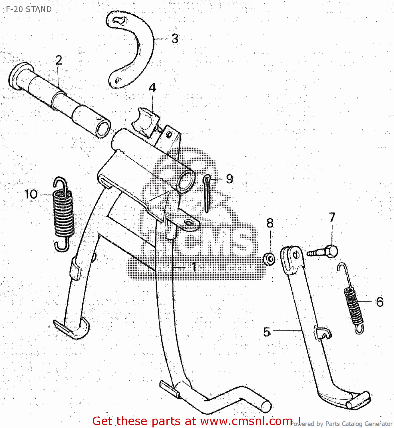 50500KAN920: Stand Comp., Main Honda - buy the 50500-KAN-920 at CMSNL
