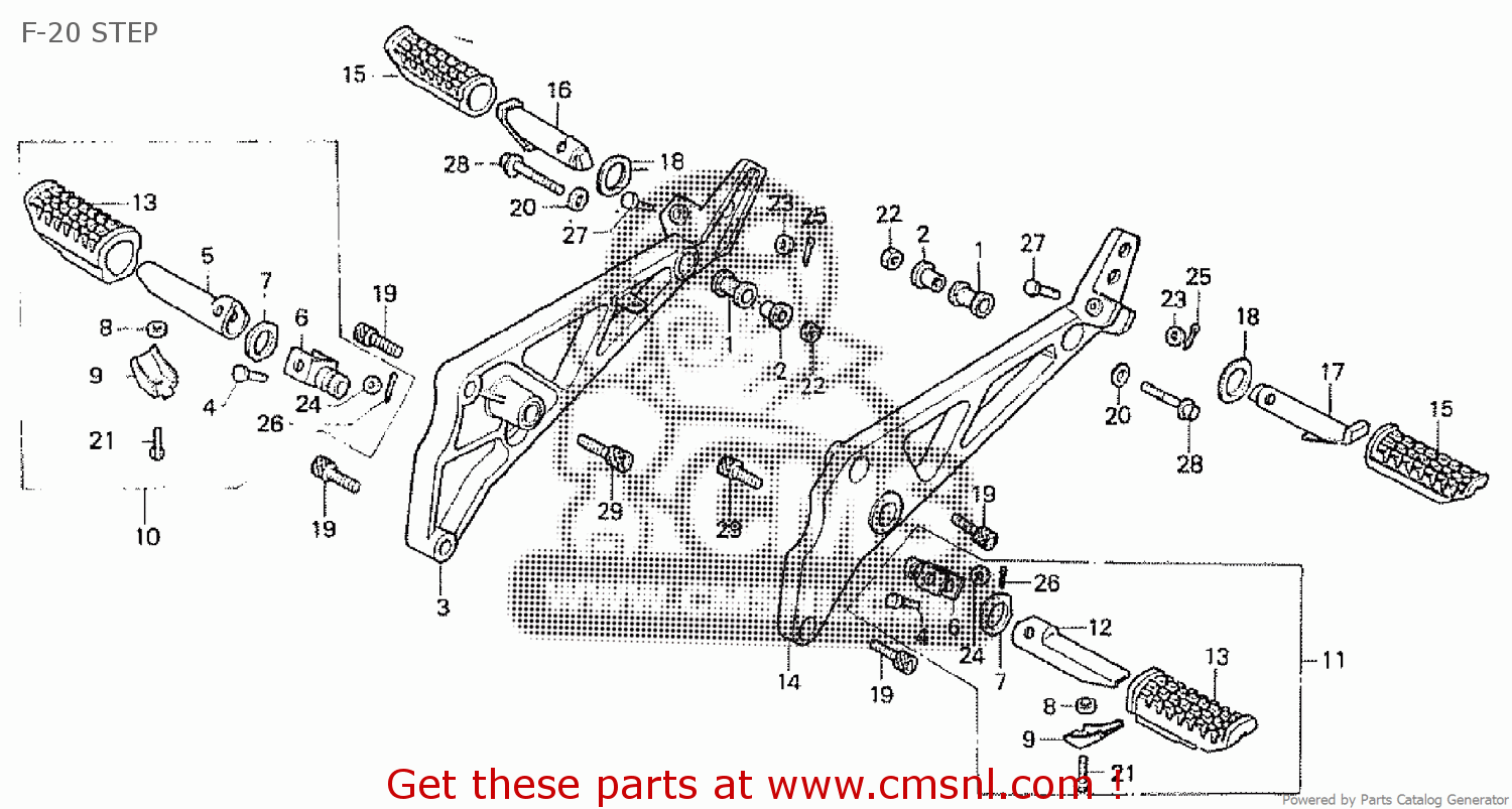 50600KG4000: Holder,r.step Honda - buy the 50600-KG4-000 at CMSNL