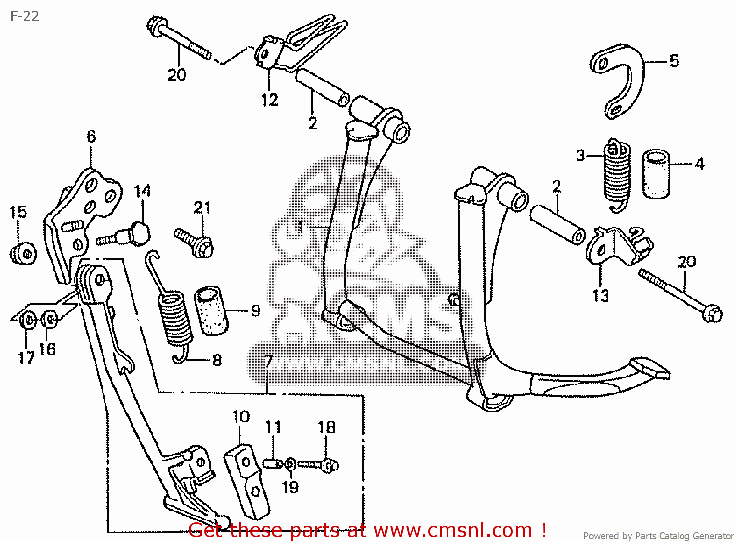 50500MM4000: Stand Comp.,main Honda - buy the 50500-MM4-000 at CMSNL