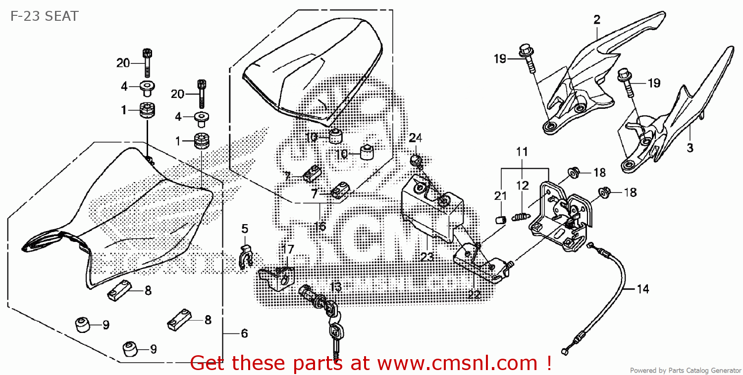 77220K33D00: Seat,lock Comp Honda - buy the 77220-K33-D00 at CMSNL