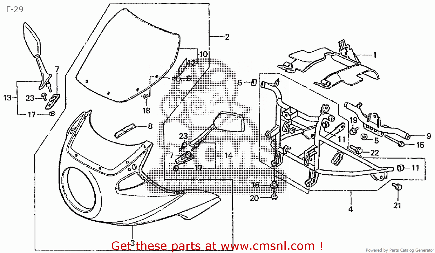 GUIDE,AIR for CBX125F 1984 (E) JAPAN JC11-100 - order at CMSNL