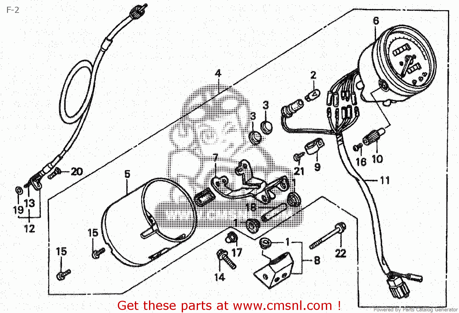 37212KR3980: Stay,meter Honda - buy the 37212-KR3-980 at CMSNL
