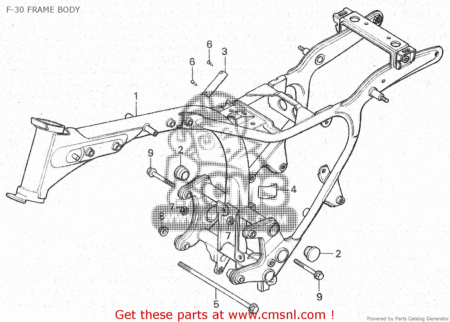 50100449870ZA: Body Comp., Frame *nh-1* Honda - buy the 50100-449-870ZA ...