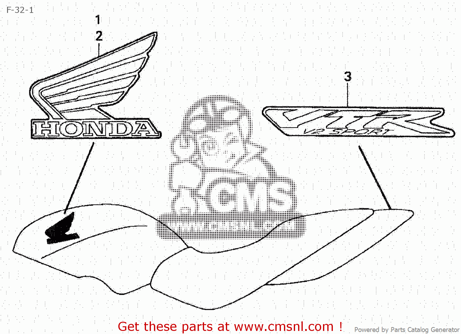 87123KFK770ZA: Mark,rear *type1* Honda - buy the 87123-KFK-770ZA at CMSNL