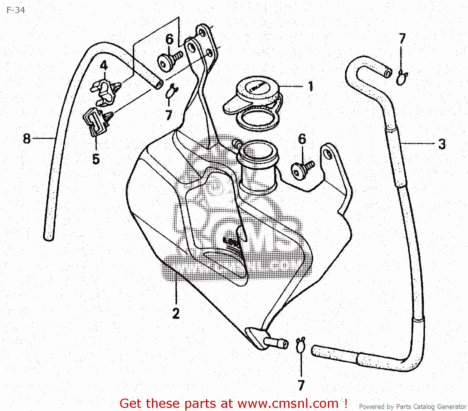 19105MT7000: Tank Assy,reserve Honda - buy the 19105-MT7-000 at CMSNL