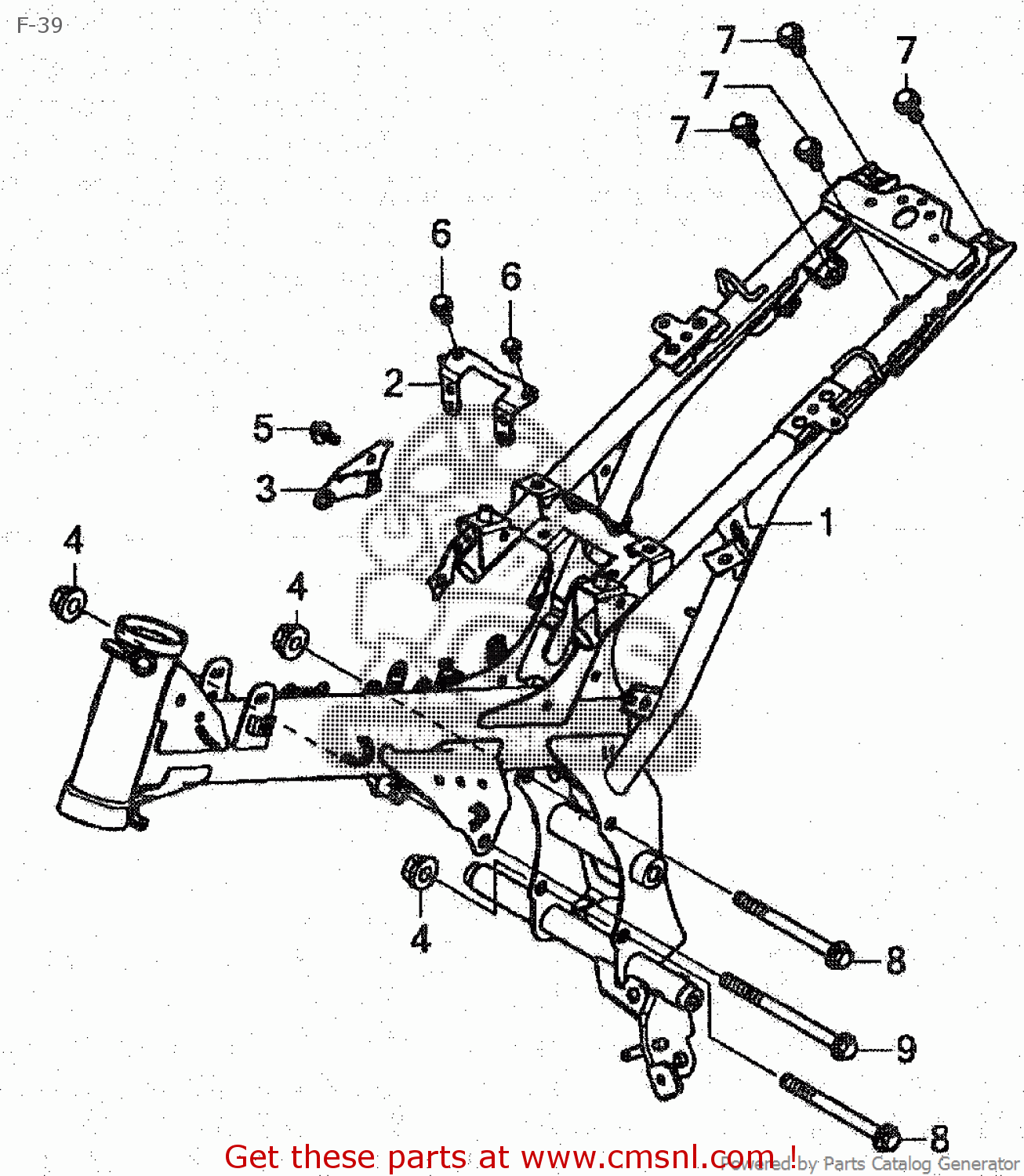 50100K26950: Frame Body Comp Honda - buy the 50100-K26-950 at CMSNL